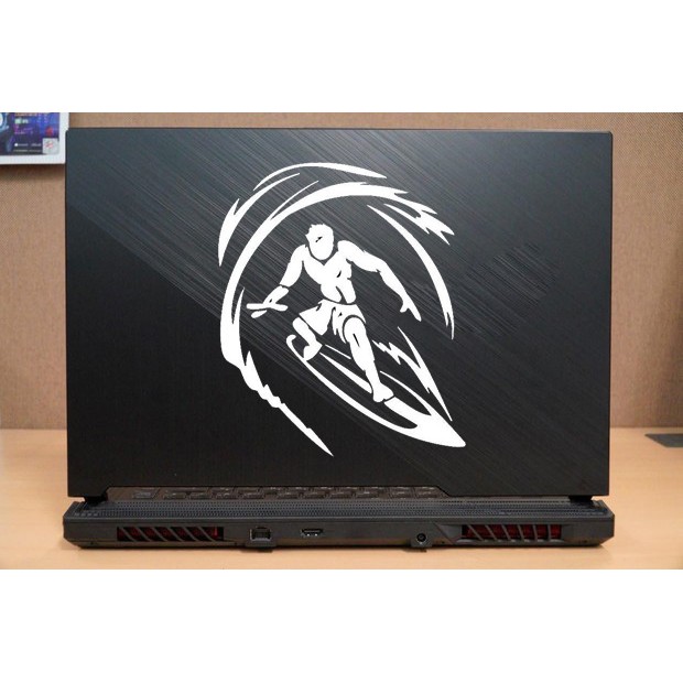 Jual stiker laptop berselancar custom cutting stiker murah sticker ...