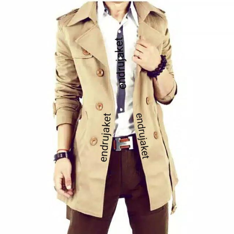 Jual Mantel coat pria lengan panjang size S_XxxxL. | Shopee Indonesia