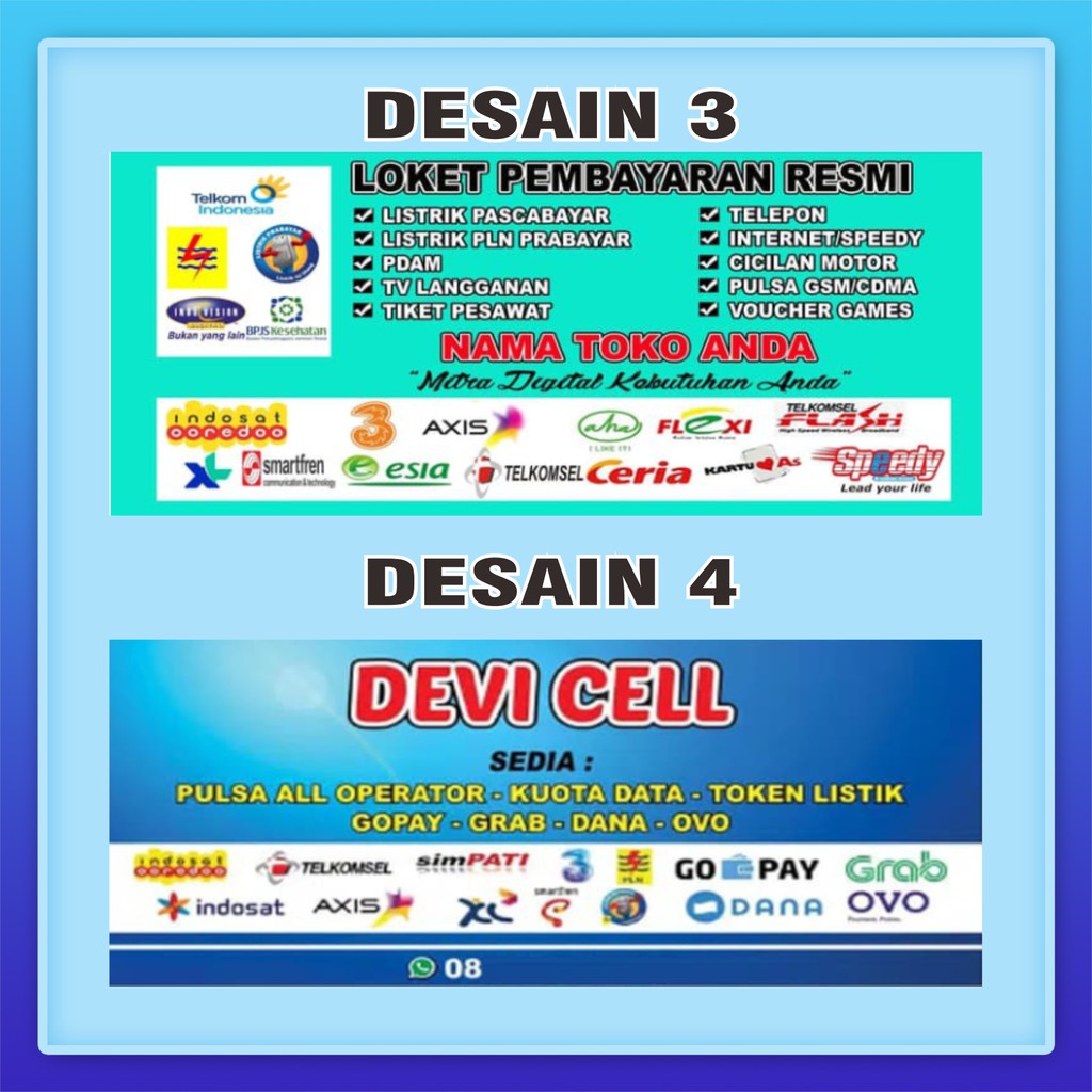 Jual Spanduk Banner Konter / Celluler Berbagai Ukuran | Shopee Indonesia