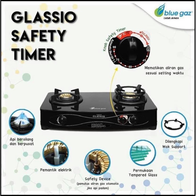 Jual GLASSIO SAFETY TIMER (KOMPOR) | Shopee Indonesia