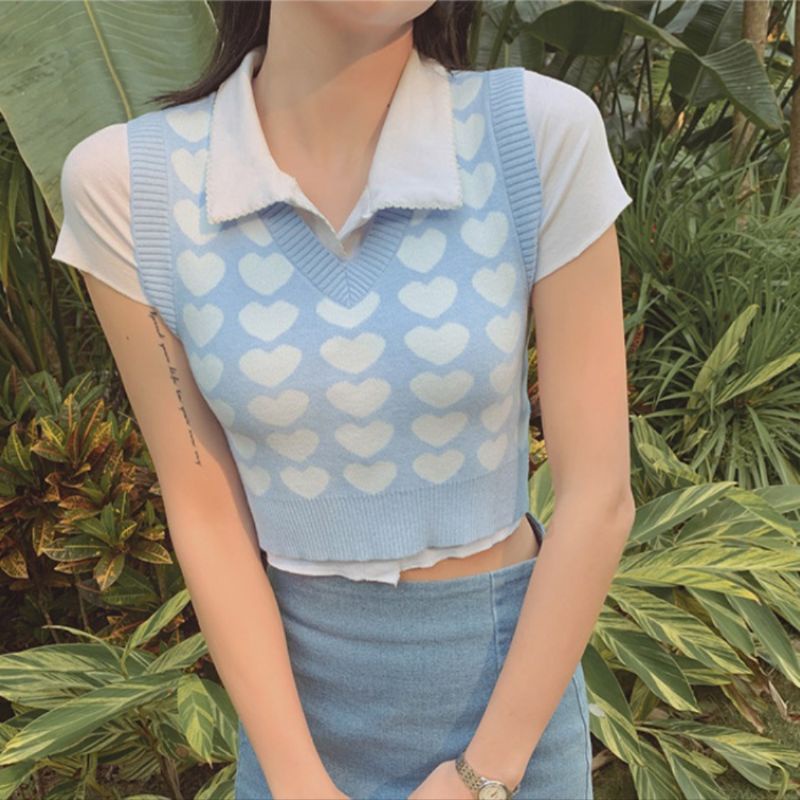 Jual M FESYEN | LEYSA KOREAN VEST | OUTER WANITA | VEST RAJUT WANITA ...