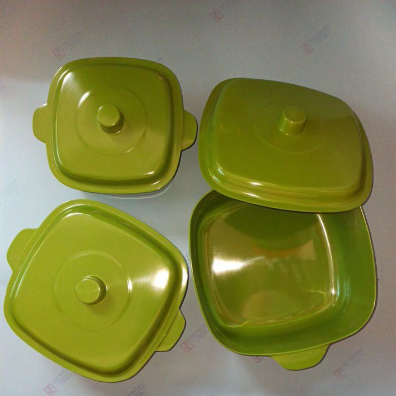 Jual [3in1] Tempat makanan melamin kotak/Tempat Lauk melamin kotak ...