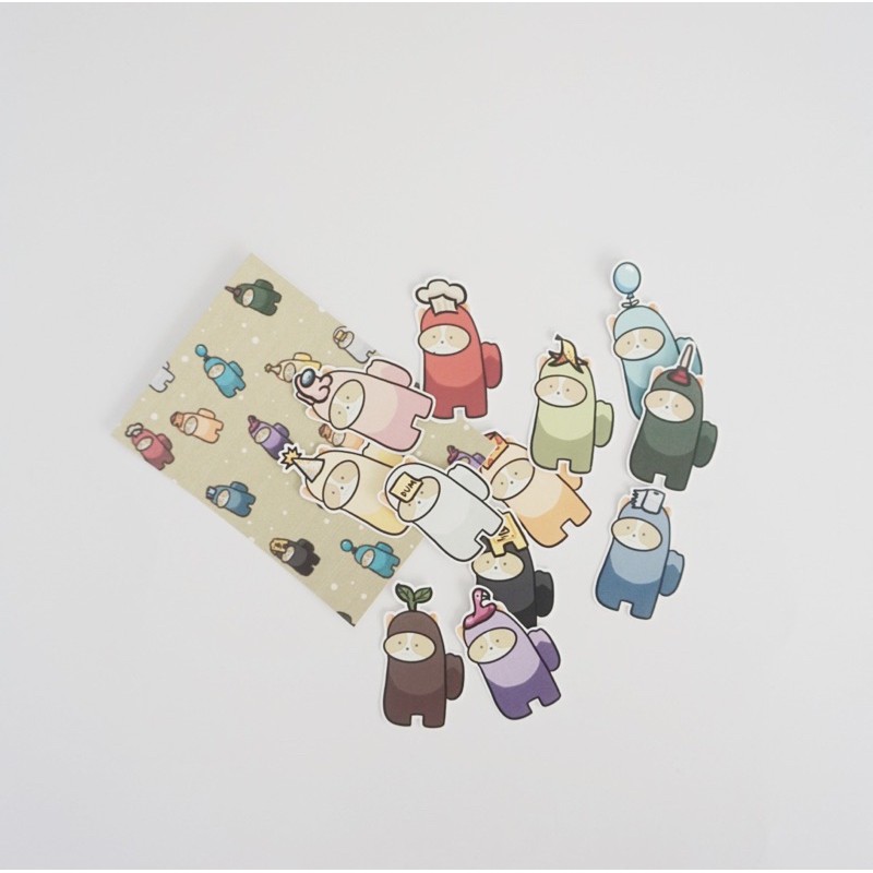 Jual among us corgi sticker set (bullet journal design sticker/planner ...