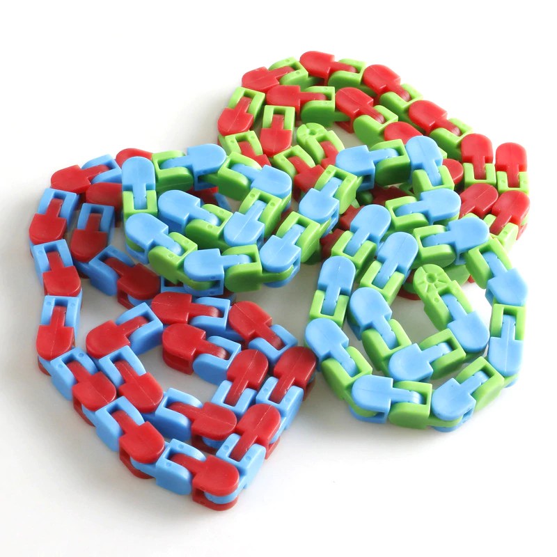 Jual Wacky Tracks Snap and Click Fidget Toys Kids Autism Snake Puzzles ...