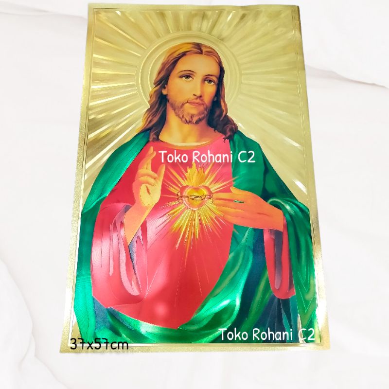 Jual Poster Yesus Hati 38x58cm (Sedang) - Poster Hologram - Poster ...