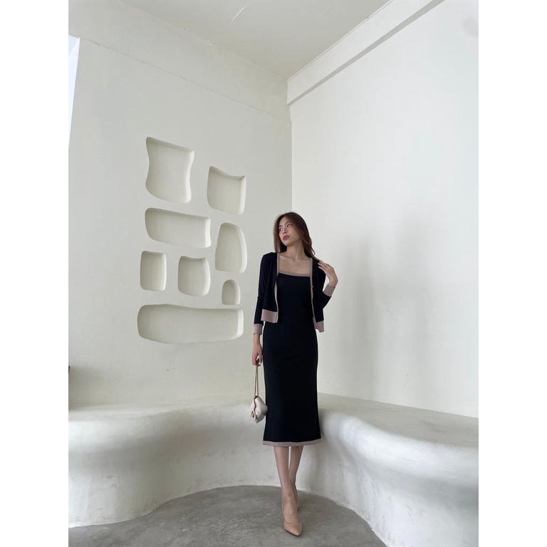 Jual Aubree Knit Dress —— Ocha Wear | Korean Premium Knit Wanita | Knit ...