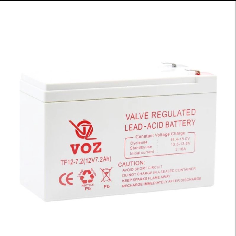 Jual VOZ VRLA BATTERY 12V 7.2AH TF 12 - 7.2 AKI KERING ACCU | Shopee ...