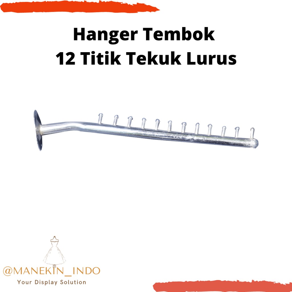 Jual HANGER SULING TEMBOK TEKUK LURUS 12 TITIK|GANTUNGAN BAJU|GANTUNGAN ...