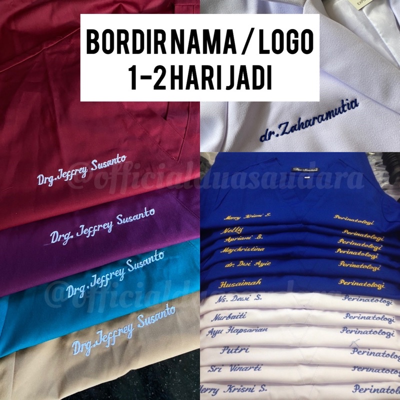 Jual BORDIR NAMA / LOGO (BISA CUSTOM) | Shopee Indonesia