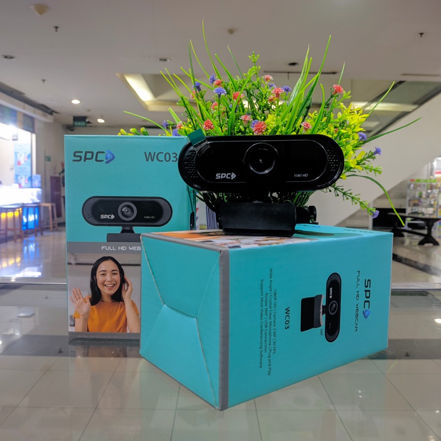 Jual SPC WC02 Webcam 1080HD 2MP Full HD Web Cam WC 02 1080P Microphone ...