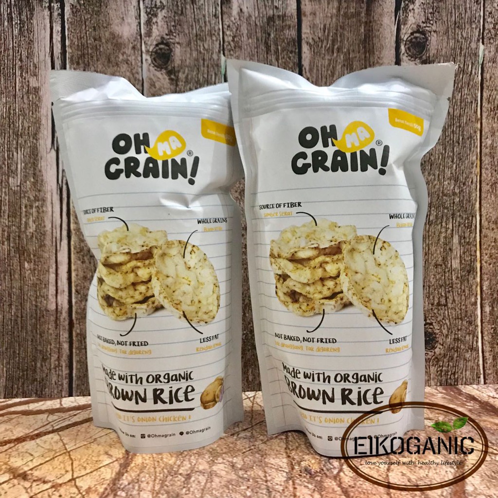 Jual OH MA GRAIN rice cracker 45 gram - Onion Chicken | Shopee Indonesia