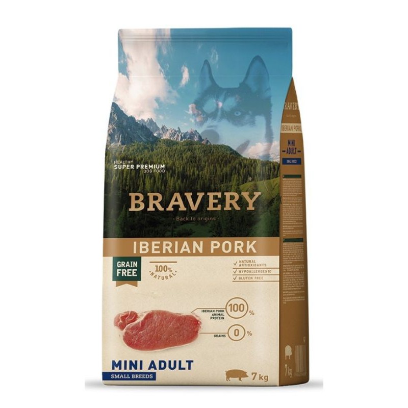 Jual Bravery dog food iberian pork 7kg mini adult small breeds makanan ...