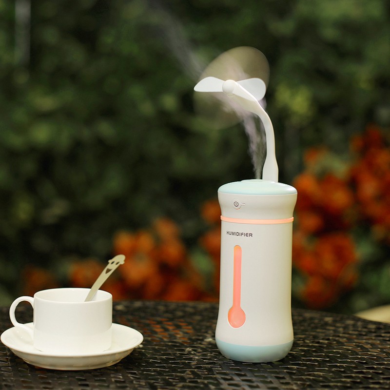 Jual Taffware 3 in 1 Mini Humidifier + Lampu LED + Kipas USB Portable ...