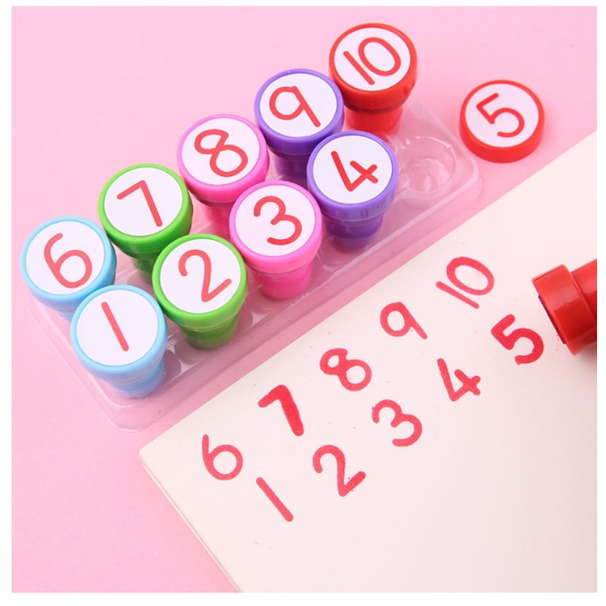 Jual Stamp angka 10 pcs, stempel angka, stempel utk edukasi anak murah ...