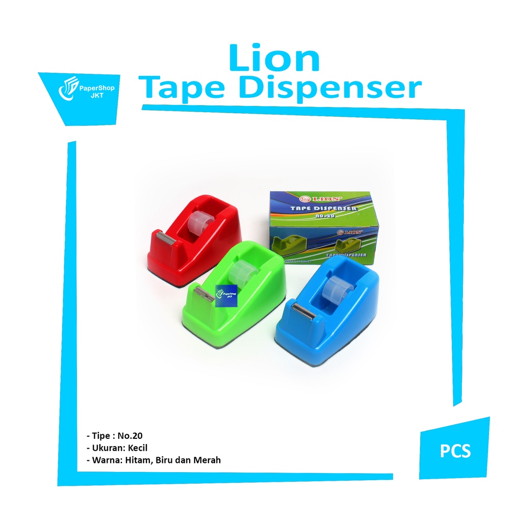 Jual LION - Tape Dispenser No:20 - Tempat Isolasi kecil - PCS | Shopee ...