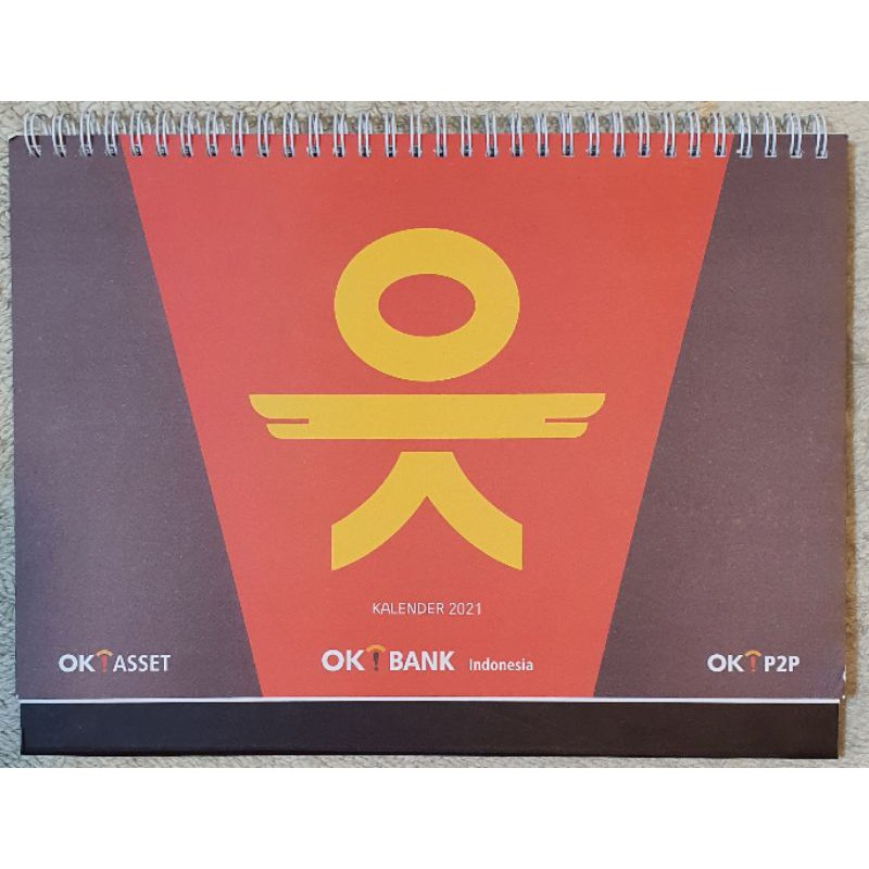 Jual Kalender Meja Bulanan Big Size Exclusive Bank OK Bank Tahun Nov ...