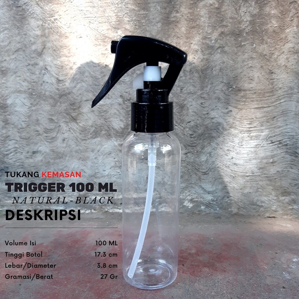 Jual (10 pcs) Botol Trigger Spray 100 ml BR Bening / Botol Spray ...