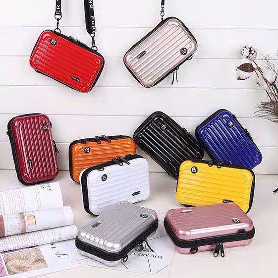Jual Tas Koper Wanita Garis Tas Selempang Wanita Uk. 18cm - Bahan Keras ...