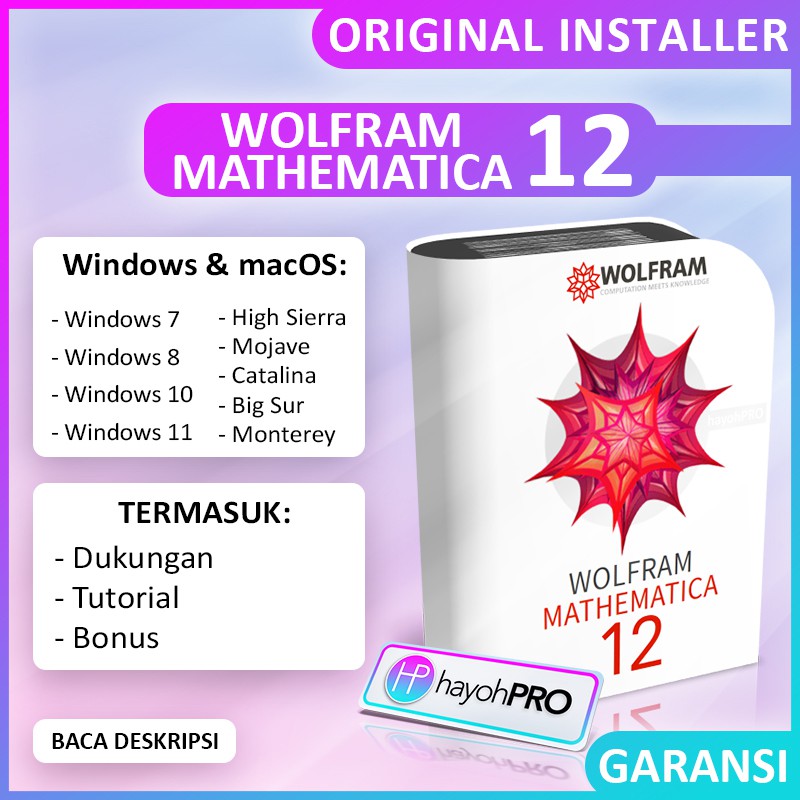 Jual Wolfram Mathematica 12 macOS - Windows / MAC & WIN | Shopee Indonesia