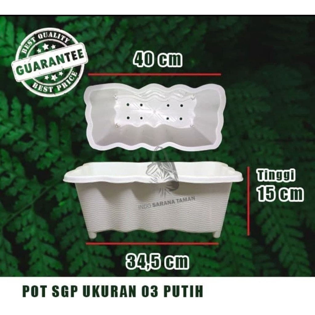 Jual POT PANJANG SGP 03 PUTIH | Pot Persegi Panjang | Pot Kotak | Pot ...
