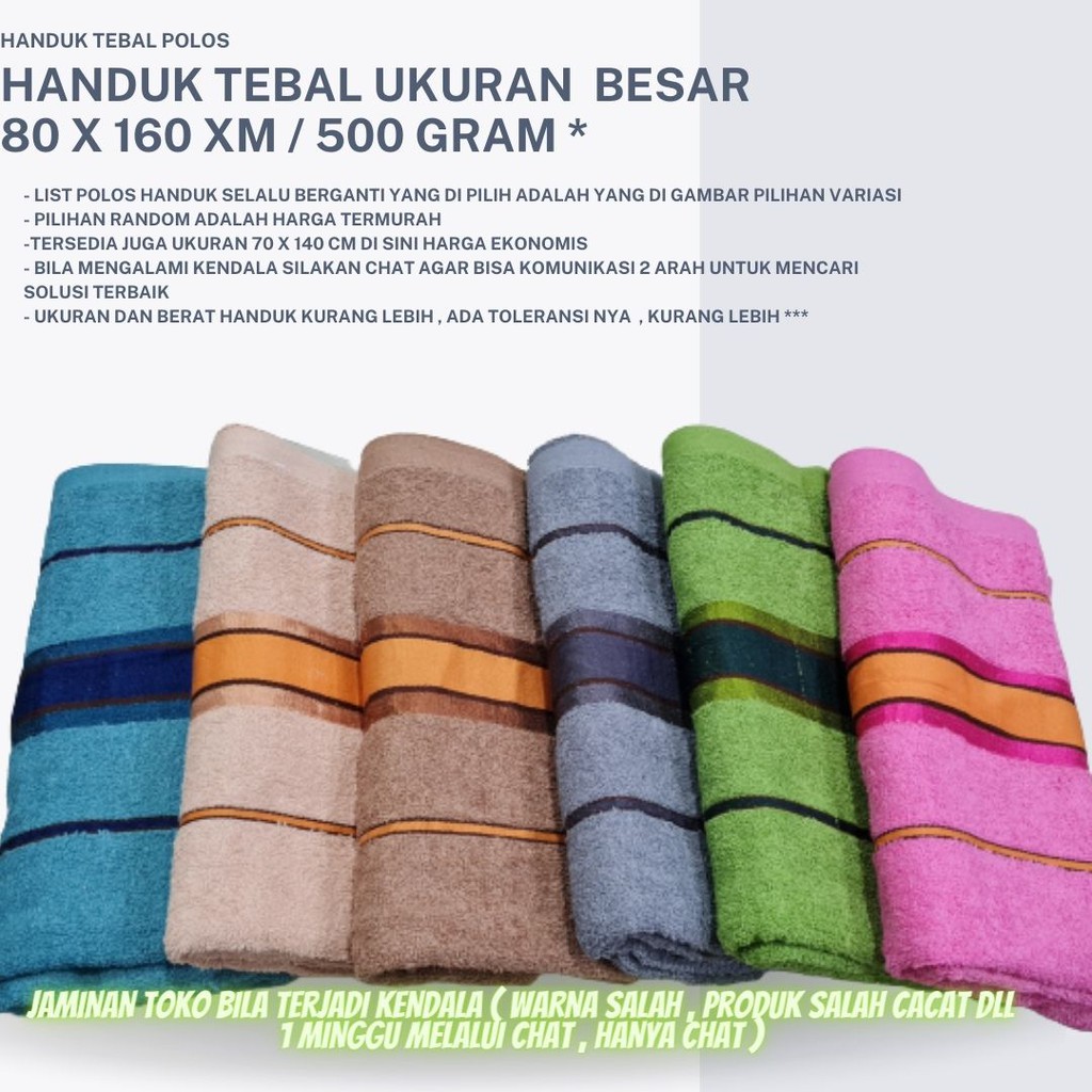 Jual HANDUK JUMBO BESAR 80 X 160 500 GRAM | Shopee Indonesia