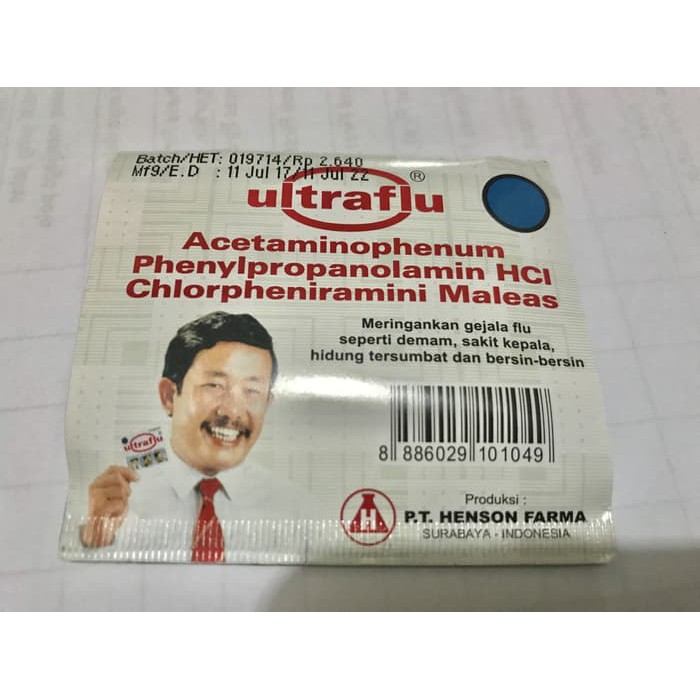 Jual ULTRAFLU STRIP ISI 4 KAPLET OBAT FLU DEMAM PUSING PILEK | Shopee ...