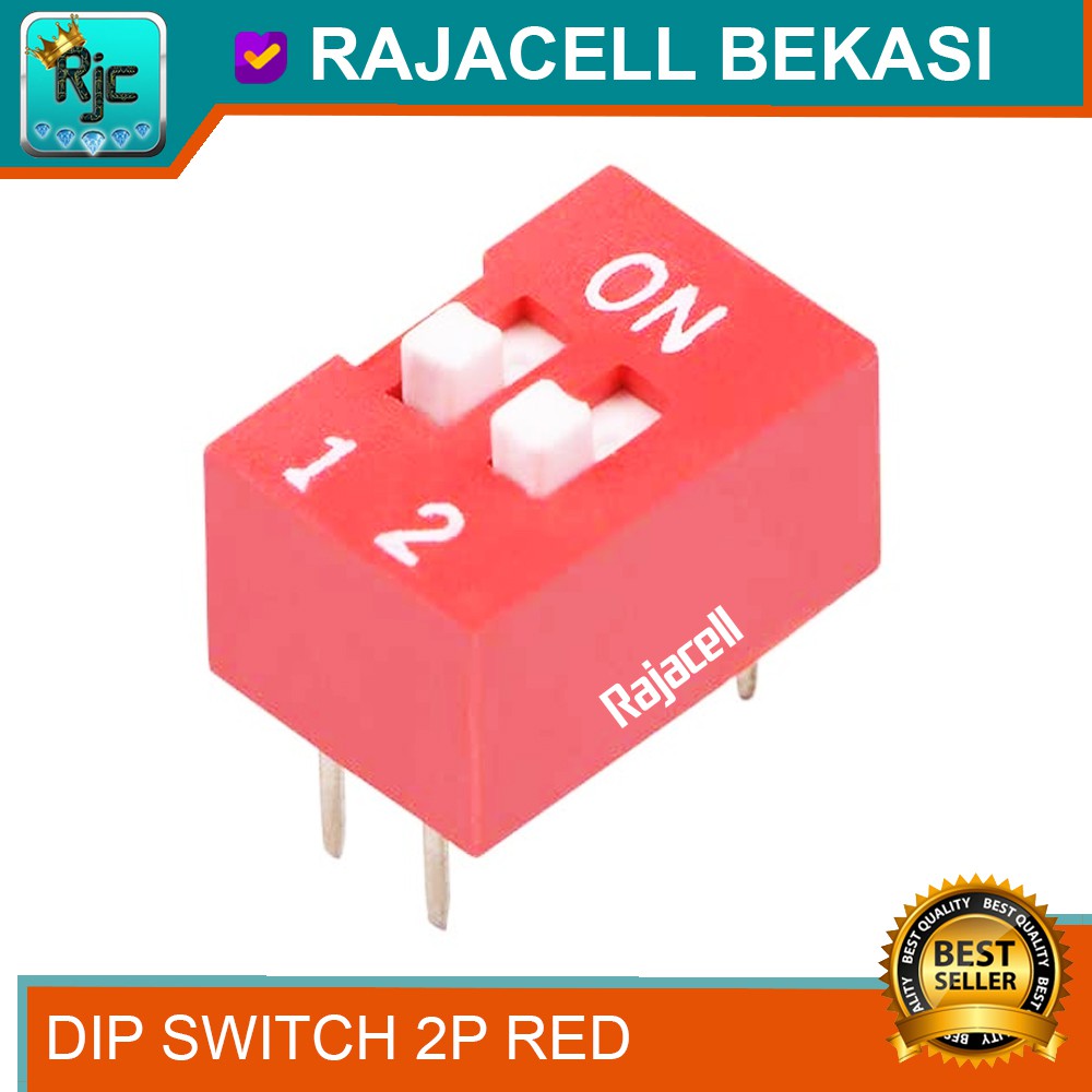 Jual DIP Switch 2P 2channel DIL Flat Dial Switch 2 54mm Pitch | Shopee ...