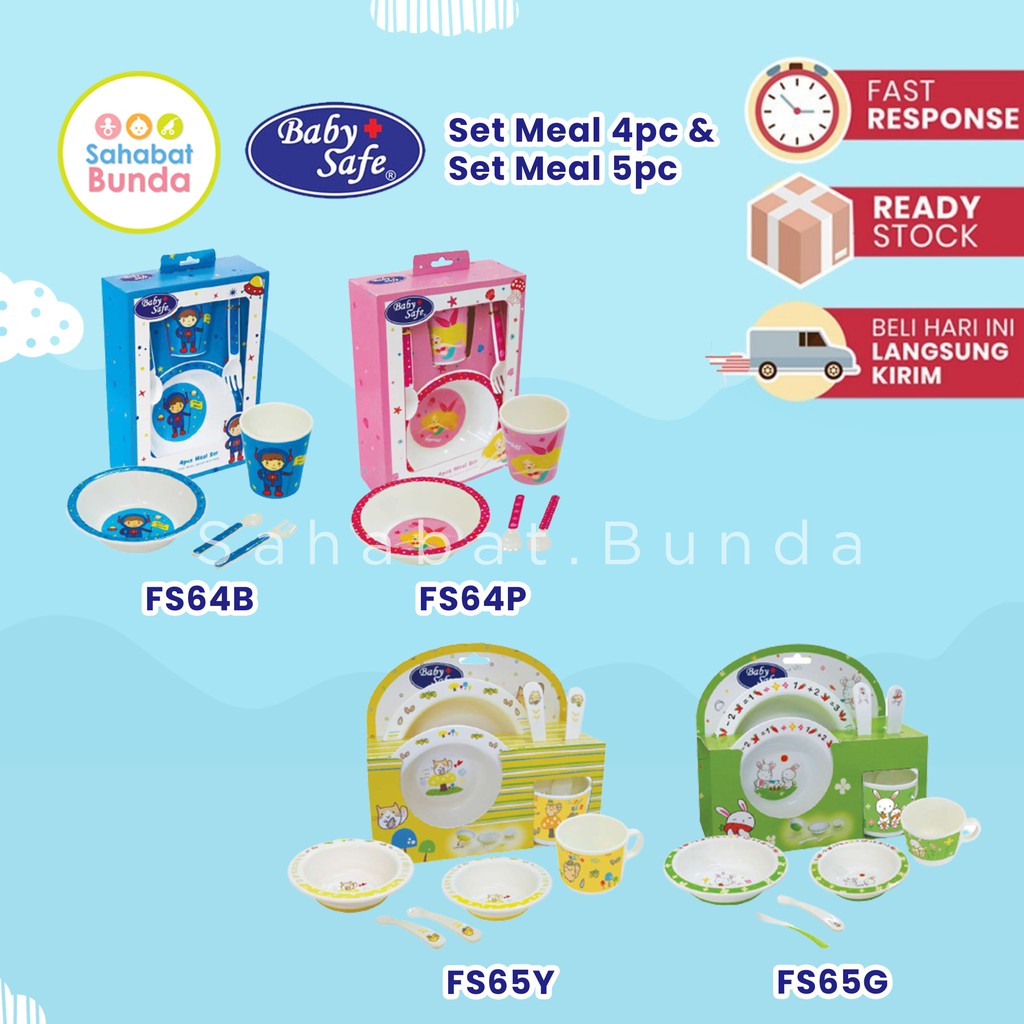 Jual BABY SAFE Set Meal Babysafe Perlengkapan Makan Anak Kado Bayi ...