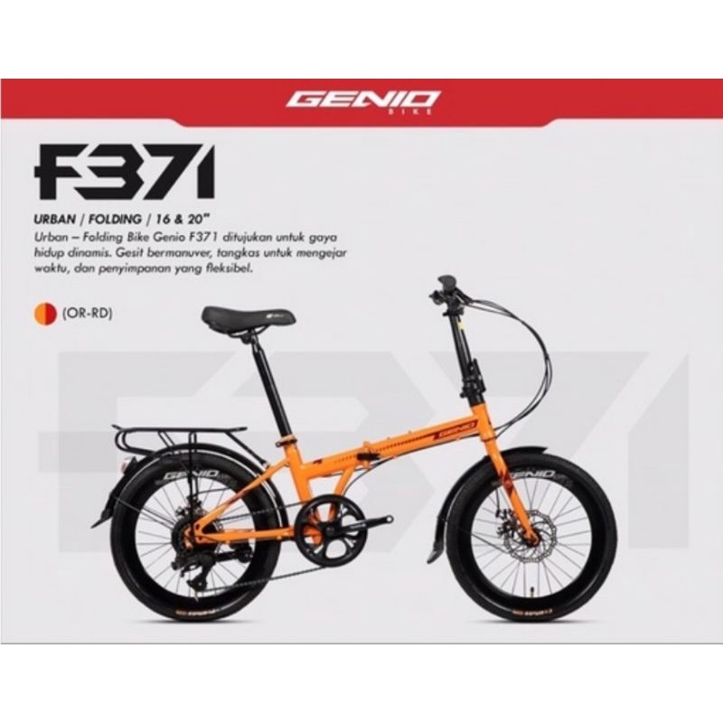Jual Promo! Genio F211 dan F371 sepeda lipat 20 by UNITED 7 speed | Shopee Indonesia