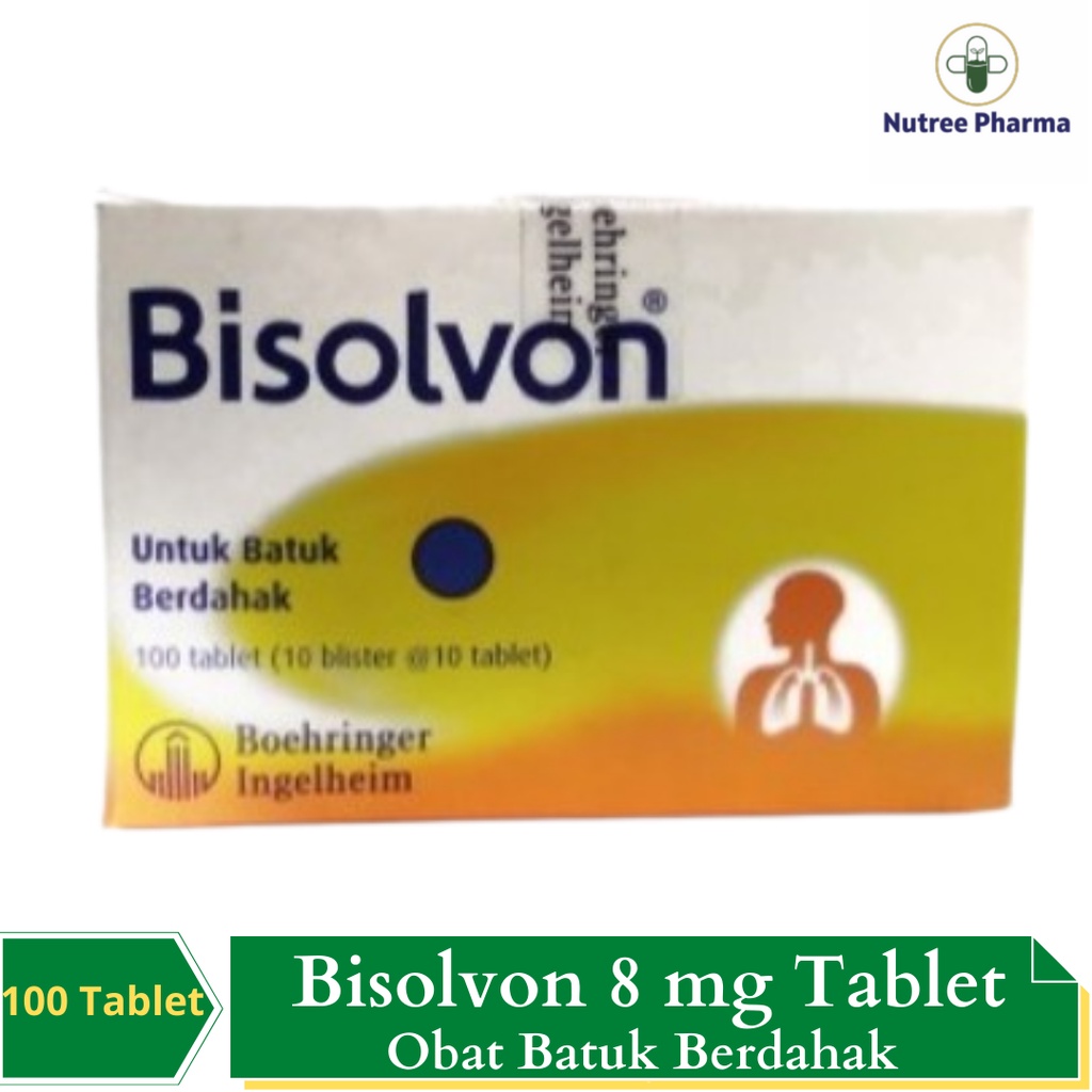 Jual BISOLVON 8 MG BOX ISI 100 TABLET Obat batuk dan pengencer dahak ...