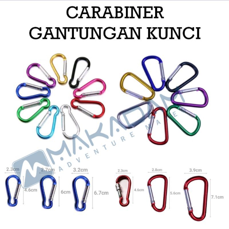 Jual Carabiner gantungan kunci alumunium | Shopee Indonesia