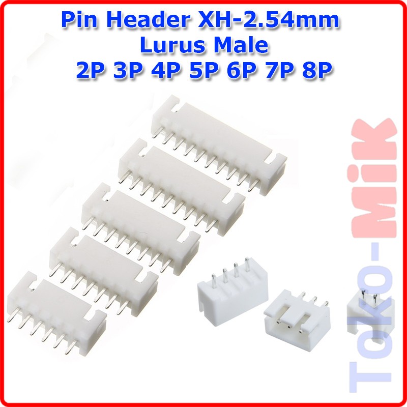 Jual JST XH2.54 XH 2.54 mm 2.54mm Pin Header Male 2P 3P 4P 5P 6P 7P 8P | Shopee Indonesia