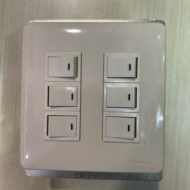 Jual Saklar 6 Gang atau Grid Switch 6 gang Panasonic Full Color ...