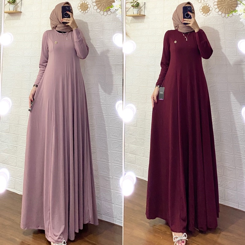 Jual Gamis Nada - Gamis Jersey Korea - Gamis Polos Premium Original by ...