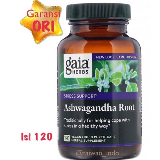 Jual Gaia Herbs Ashwagandha Root 120 Vegan Capsule Original