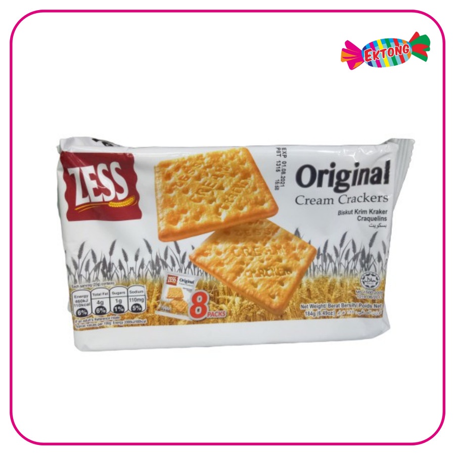 Jual ZESS ORIGINAL CREAM CRACKERS 184 GR / 8 PACKS ( GABIN TAWAR ...