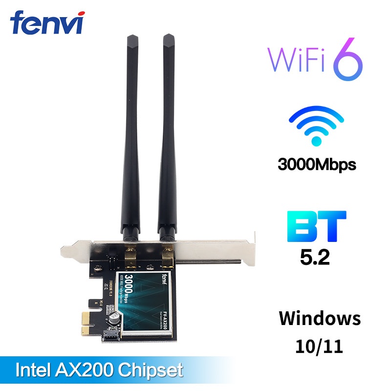 Jual PREORDER Dual band 2974Mbps Wifi6 Intel AX200 PCIe Wireless Wifi 6 ...
