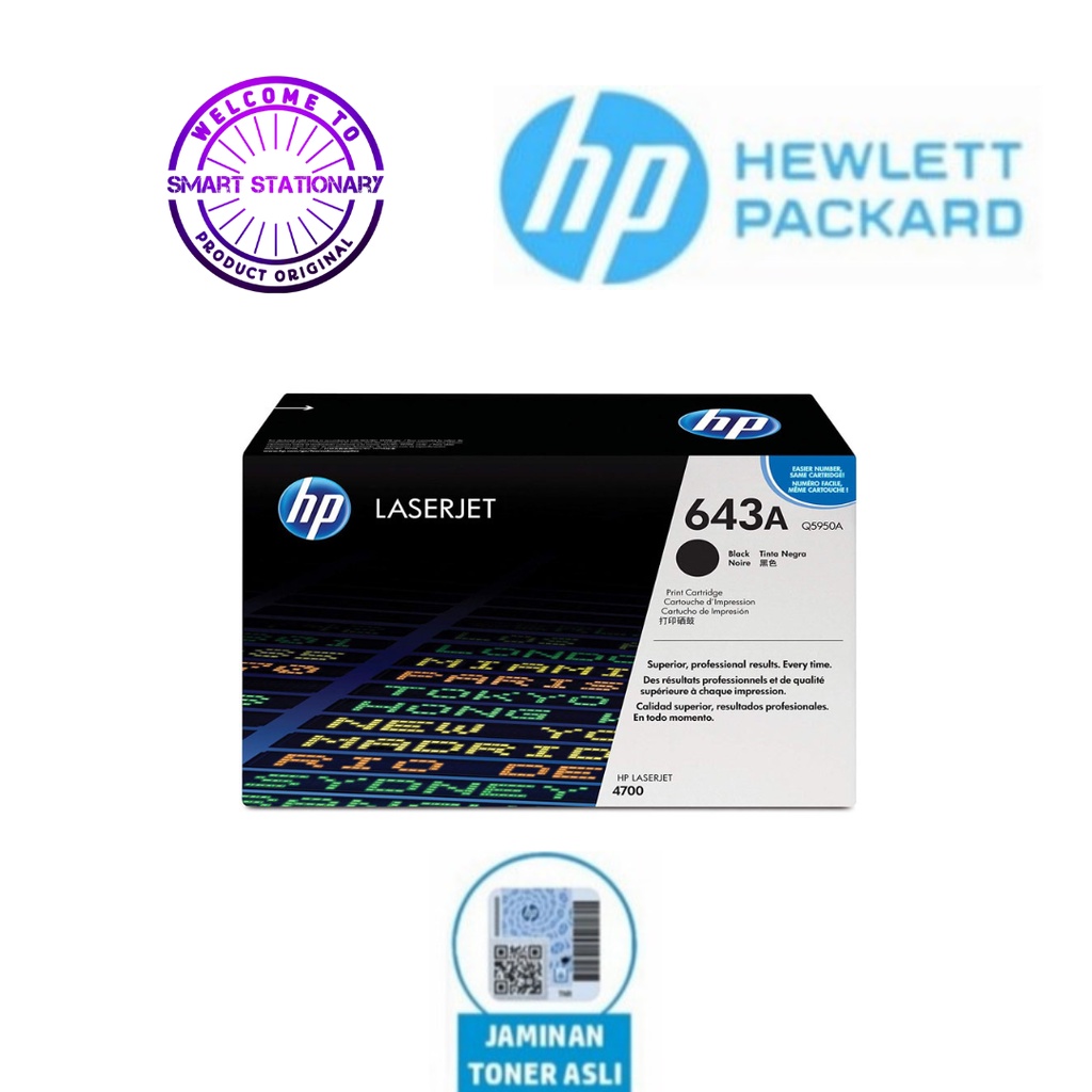Jual HP 643A BLACK Original LaserJet Toner Ink Cartridge (Q5950A ...