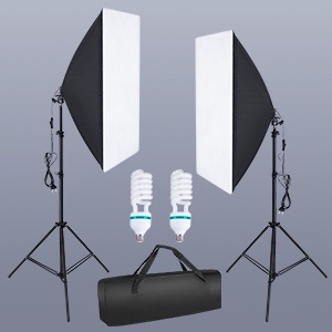 Jual Paket Studio Foto Softbox Studio double 2 softbox + 2 light stand ...