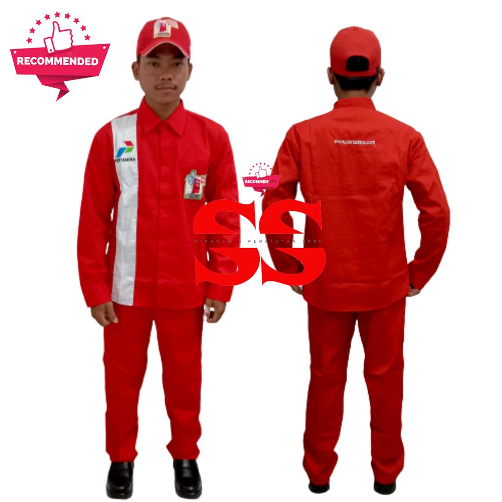 Jual Baju Operator Pertamina Lengan Panjang | Setelan Seragam Spbu ...