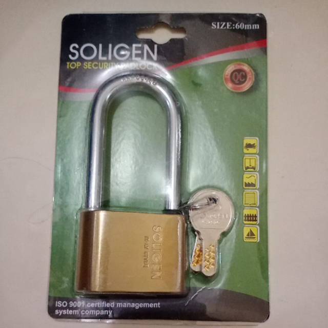 Jual Gembok Soligen Top Security Padlock 60 mm | Shopee Indonesia