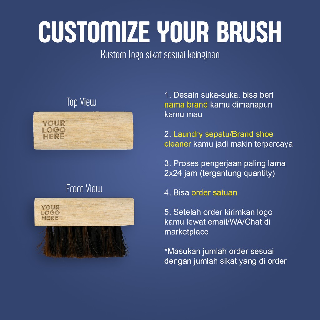 Jual Custom Sikat Sepatu | Laser Sikat Sepatu | Shopee Indonesia