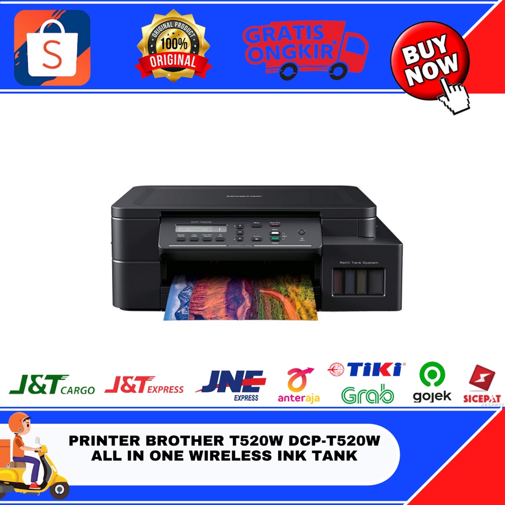 Jual PRINTER BROTHER T520W DCP-T520W ALL IN ONE WIRELESS INK TANK ...