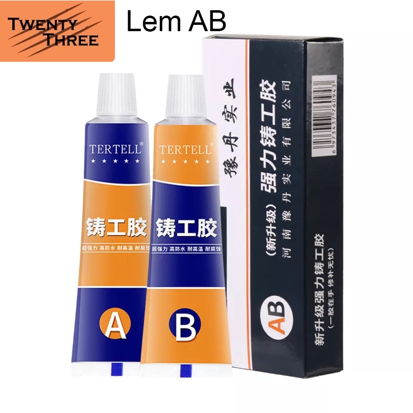 Jual Lem AB Epoxy Kuat Metal Casting Glue Penambal Besi Radiator Anti ...