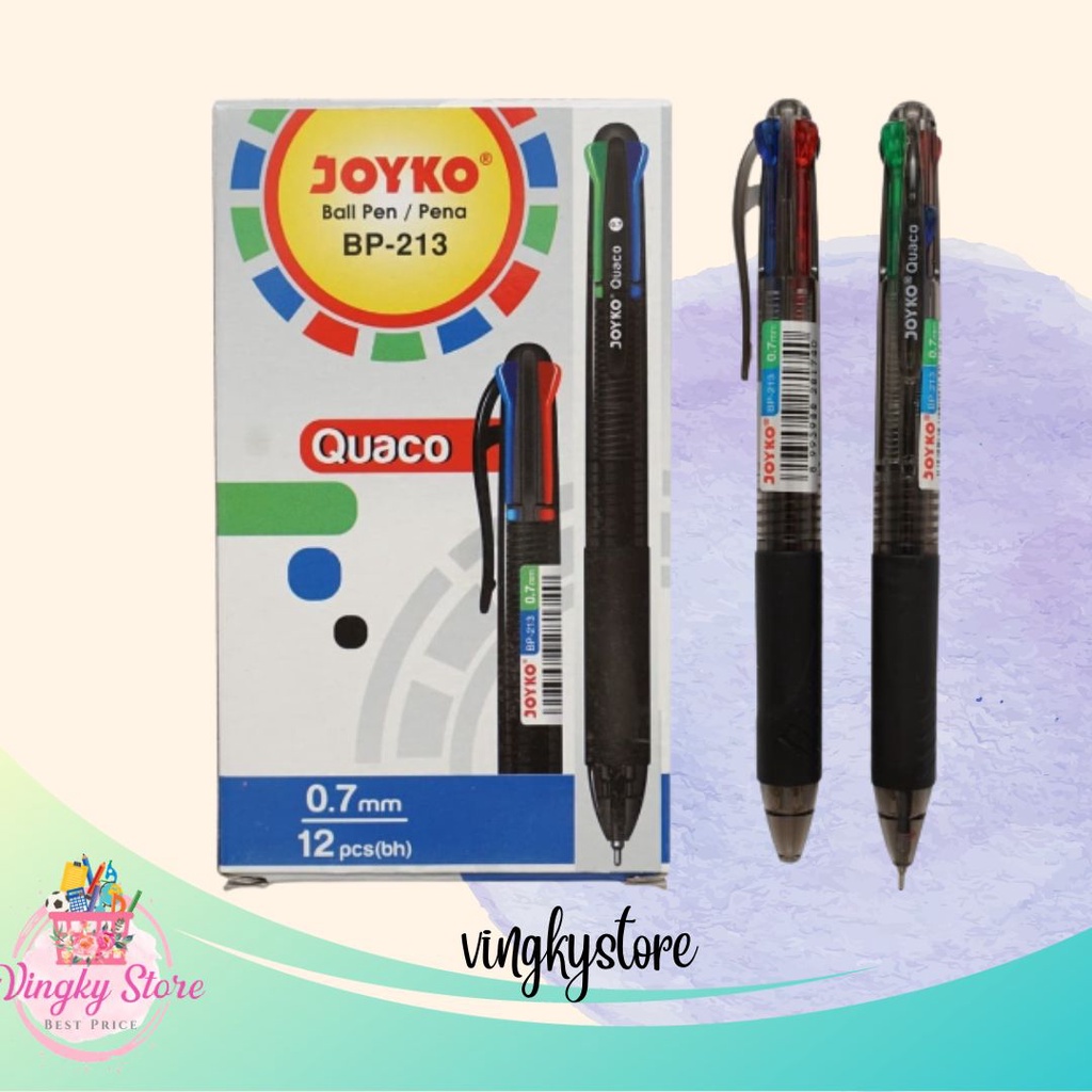 Jual Pulpen Quaco BP-213 Joyko 4 Warna | Shopee Indonesia