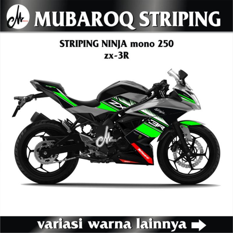 Jual Striping Motor Ninja Mono / Decal Striping Stiker Kawasaki Ninja ...