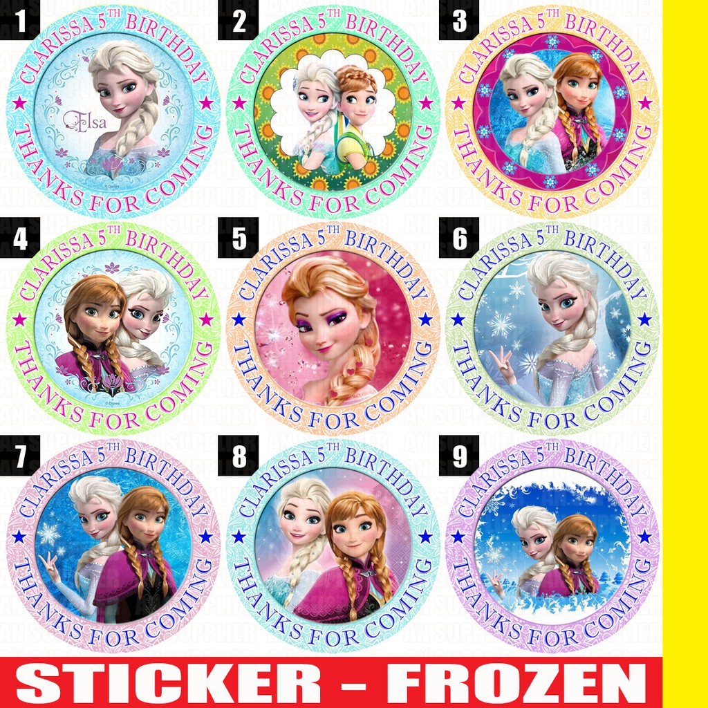 Jual 60 STIKER FROZEN UTK LABEL BAG / KUE / SOUVENIR ULTAH ULANG TAHUN ...