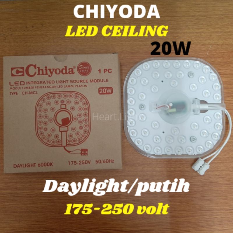 Jual LAMPU LED CHIYODA LUMINER LED CEILING 20W 6000K DAYLIGHT PUTIH ...