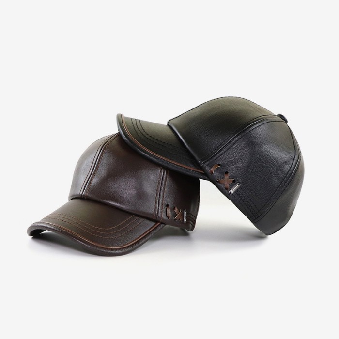 Jual Topi Baseball Cap Topi Kulit Pria Jamont TK08 | Shopee Indonesia