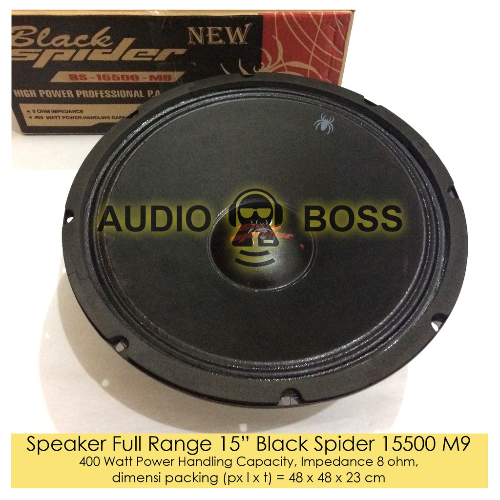 Jual Speaker Full Range 15in 15 inch 15” Black Spider 15500 M9 400W 400 ...